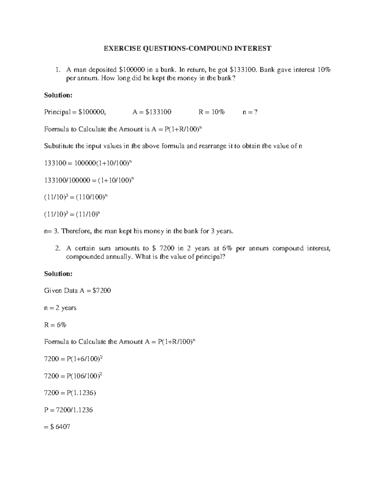Compound interest - These lecture notes delve into the critical topic ...