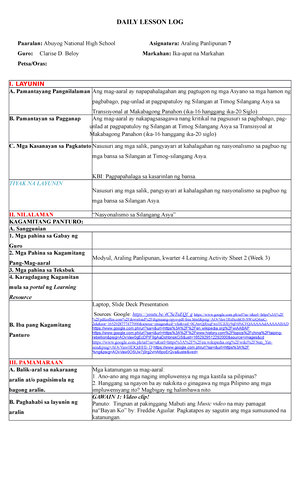 Narrative Report ON Student Teaching EXP - NARRATIVE REPORT ON STUDENT ...