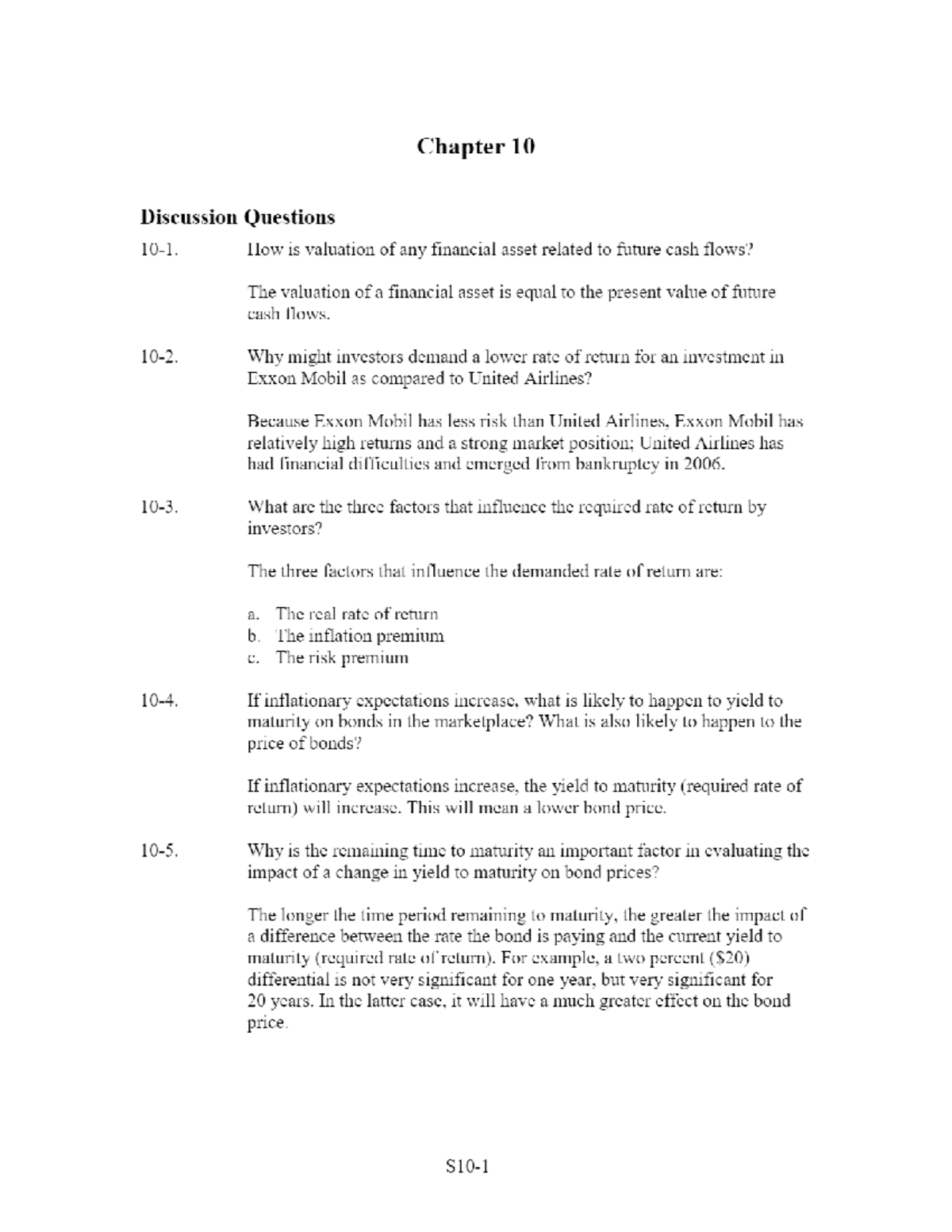 Chapter 10 finance - FIN 3301 - Studocu