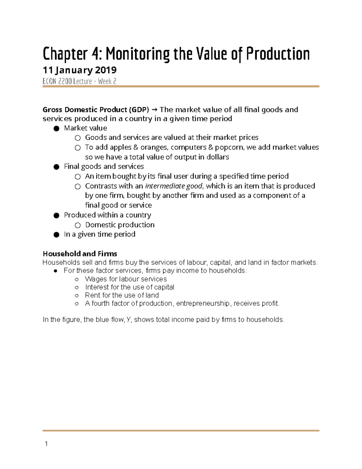 Chapter 4: Monitoring the Value of Production - Chapter 4: Monitoring ...