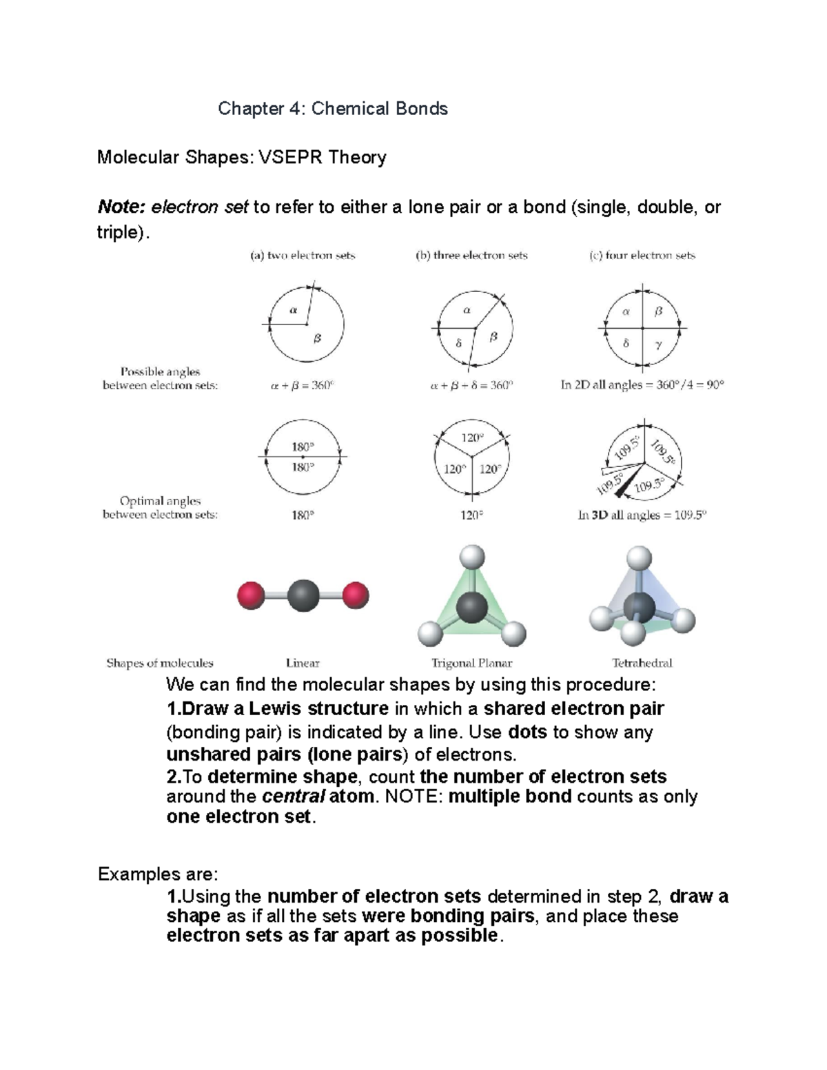 Chem 21 - Chemistry notes fall 2020 - Chapter 4: Chemical Bonds ...