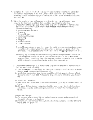 D090 Task 1 - Passed - D090 Task 1 A. 1. Learning About Cultural ...