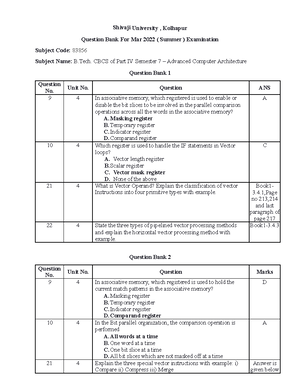 ACA Ans - None - 1. What is principle of locality? Explain the typical ...