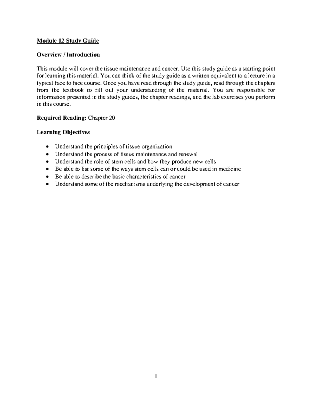 Module 12 Study Guide - Lecture notes 11 - Module 12 Study Guide ...