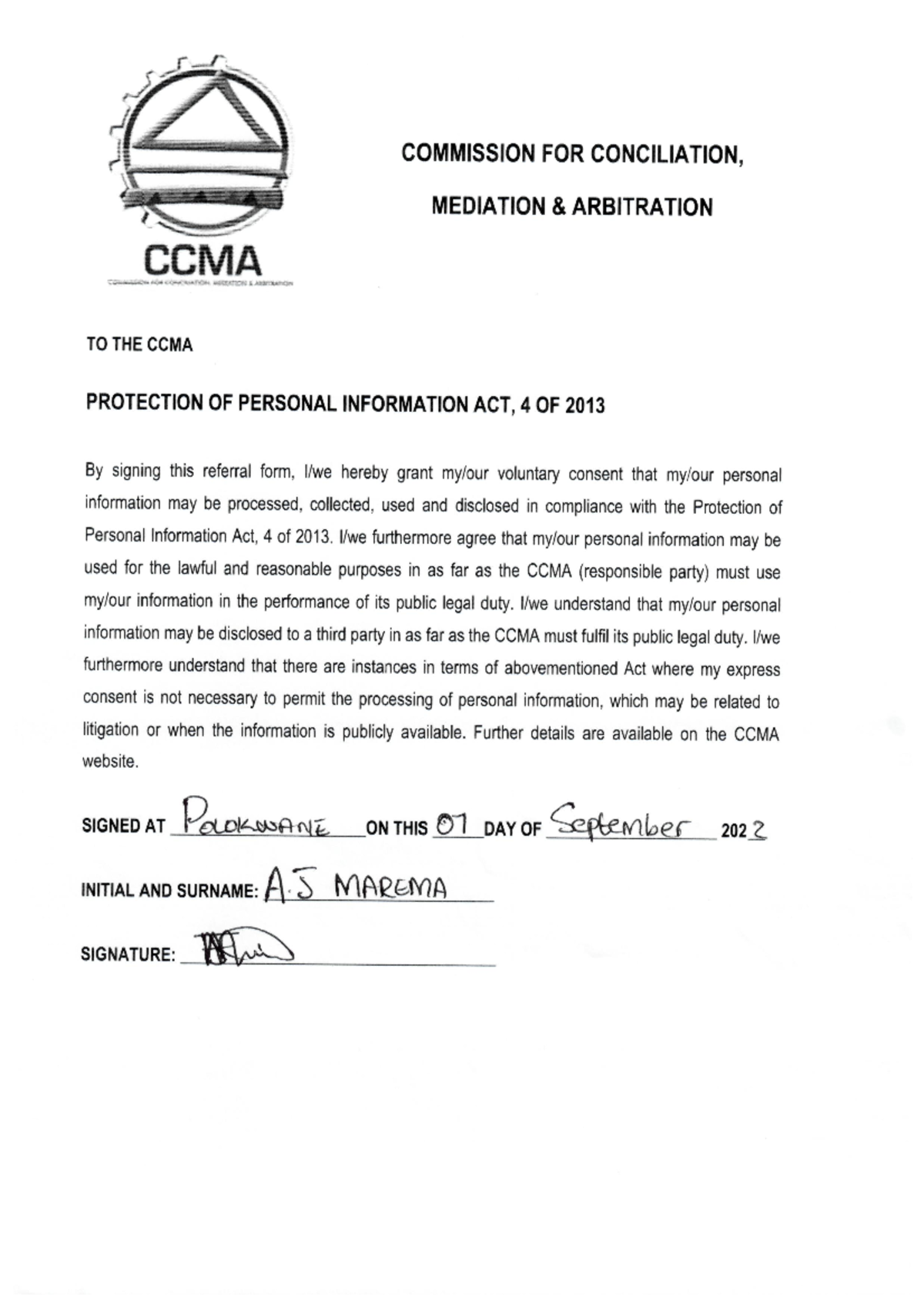 LRA FORM 7 - MRL3702 - Studocu