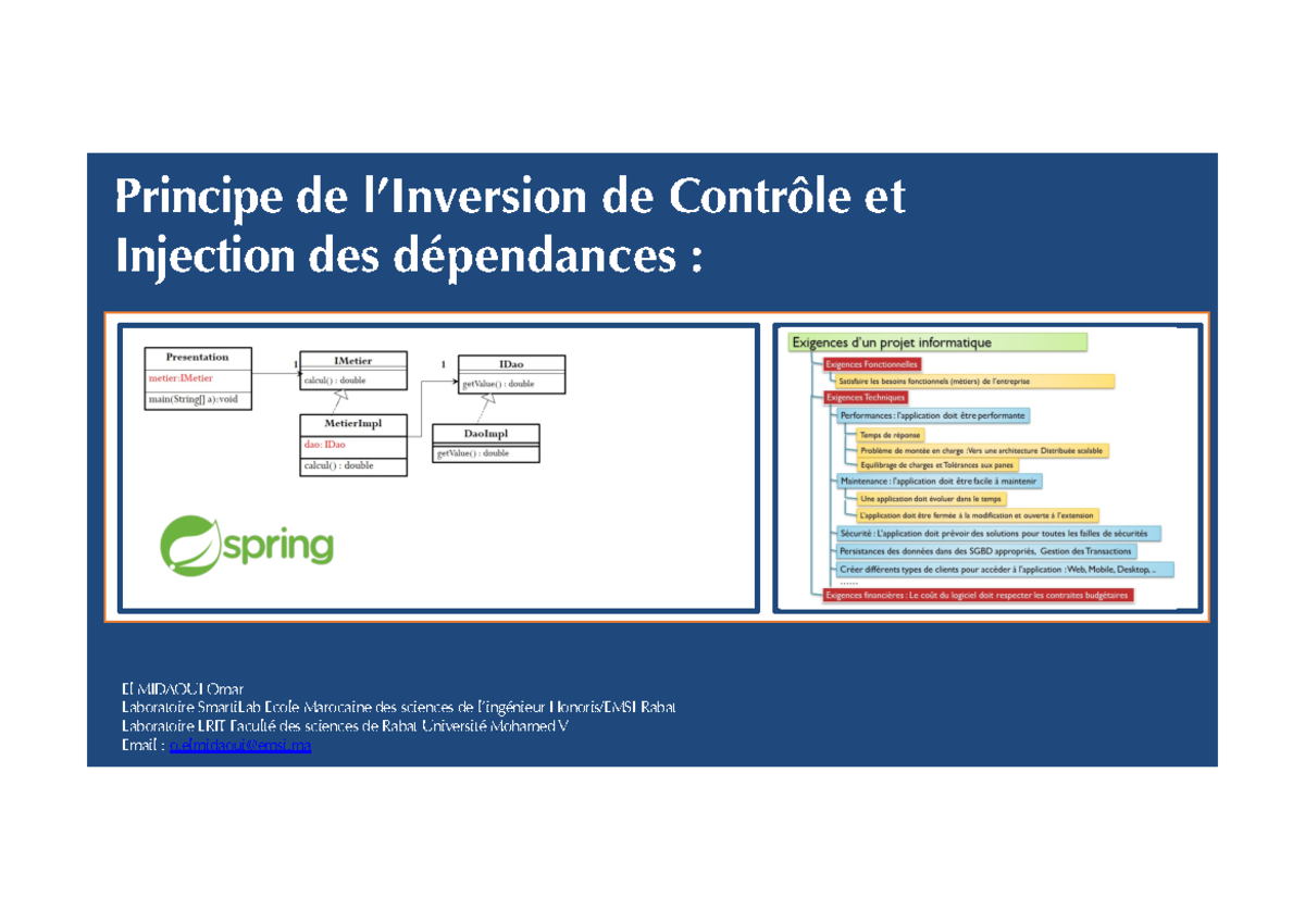 Support JEE - Inversion de controle et Injection des dépendances ...
