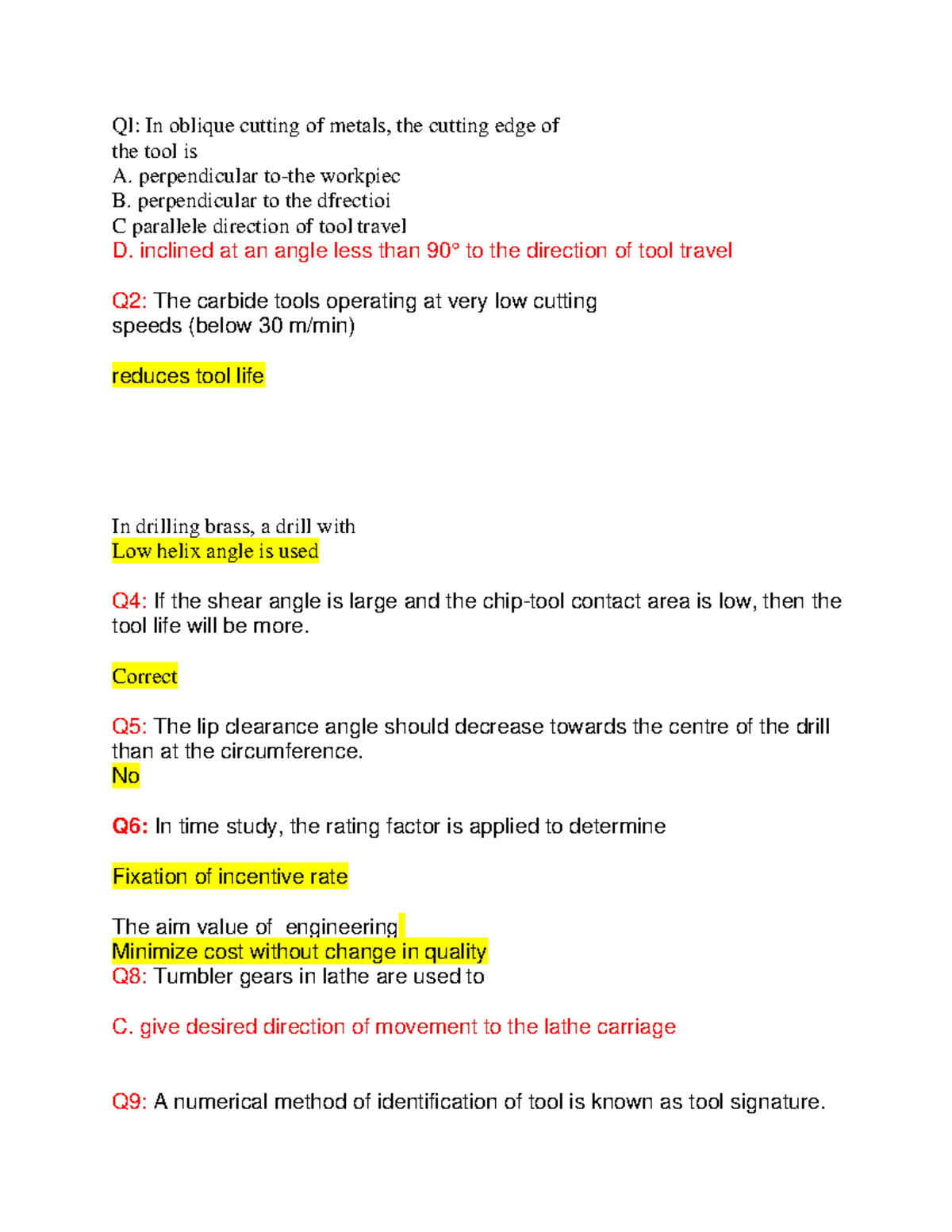 Final-MCQ-PACK-with-design - Ql: In oblique cutting of metals, the ...