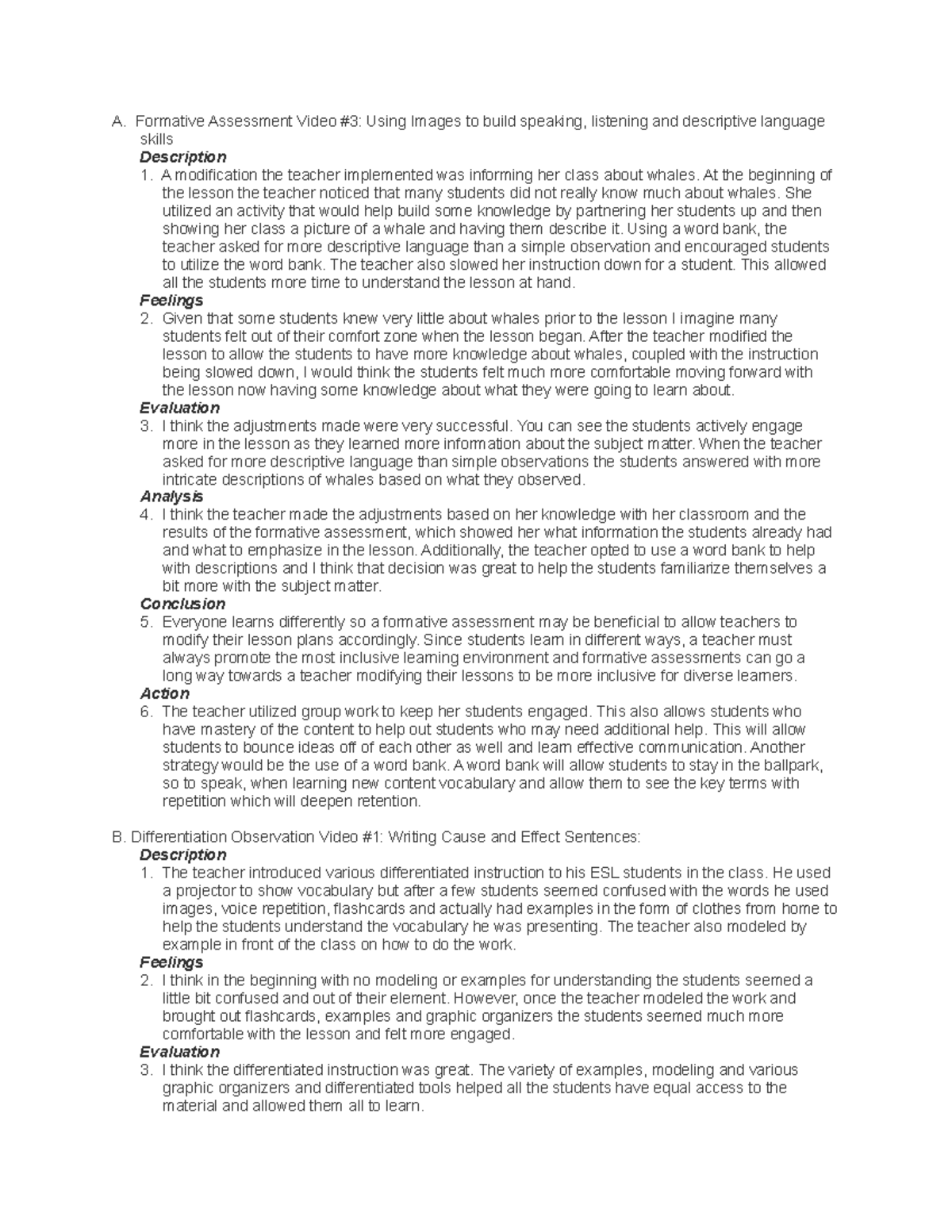 091 task 1 - passed - A. Formative Assessment Video #3: Using Images to ...
