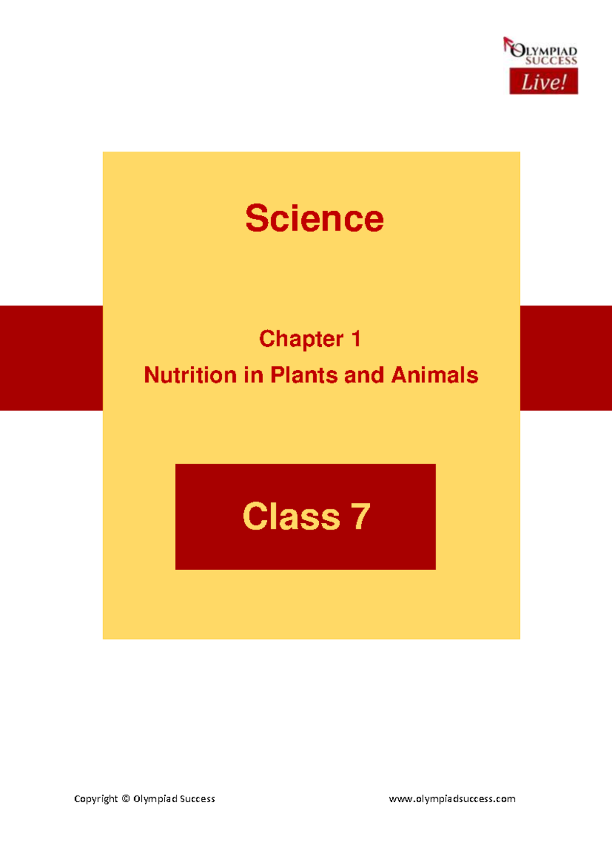 S7 Nutrition in Plants and Animals T 1 2 V2 - Science Chapter 1 ...