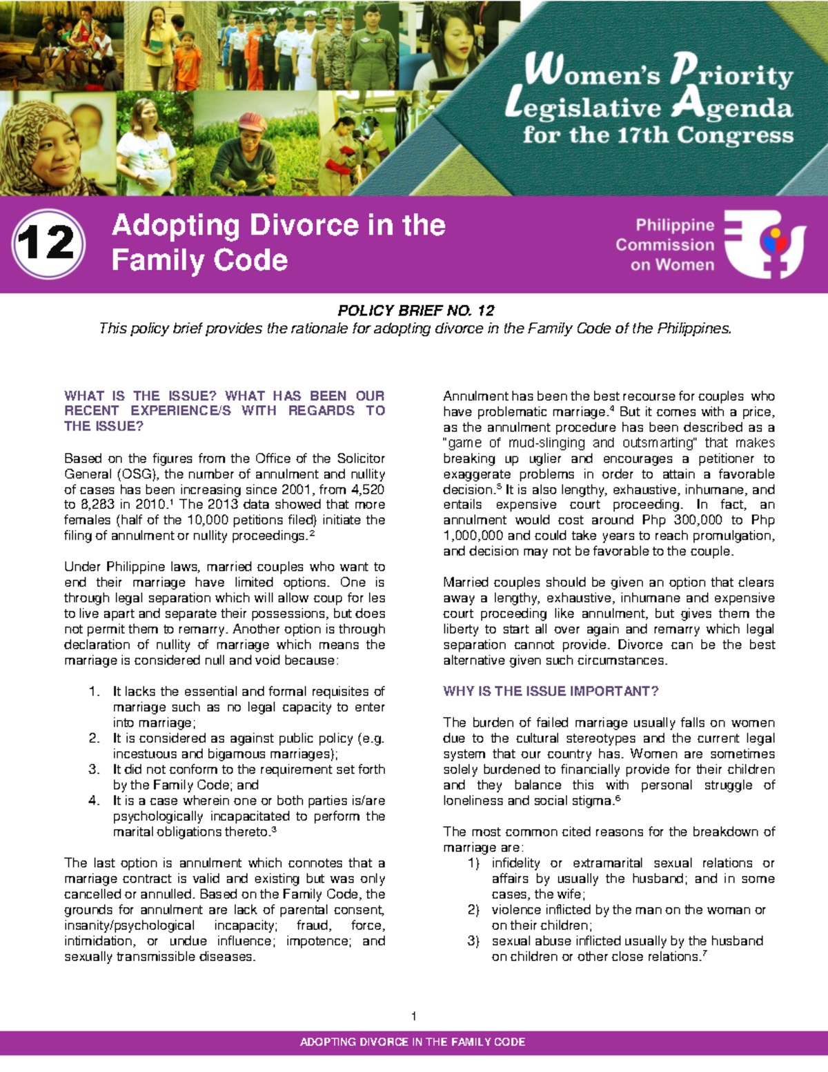 12-Divorce - A handout as guide to divorce proposed in PH - WHAT IS THE ...