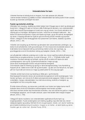 Observasjon av barns motorikk - Observasjon av barns motorikk LØPENDE ...
