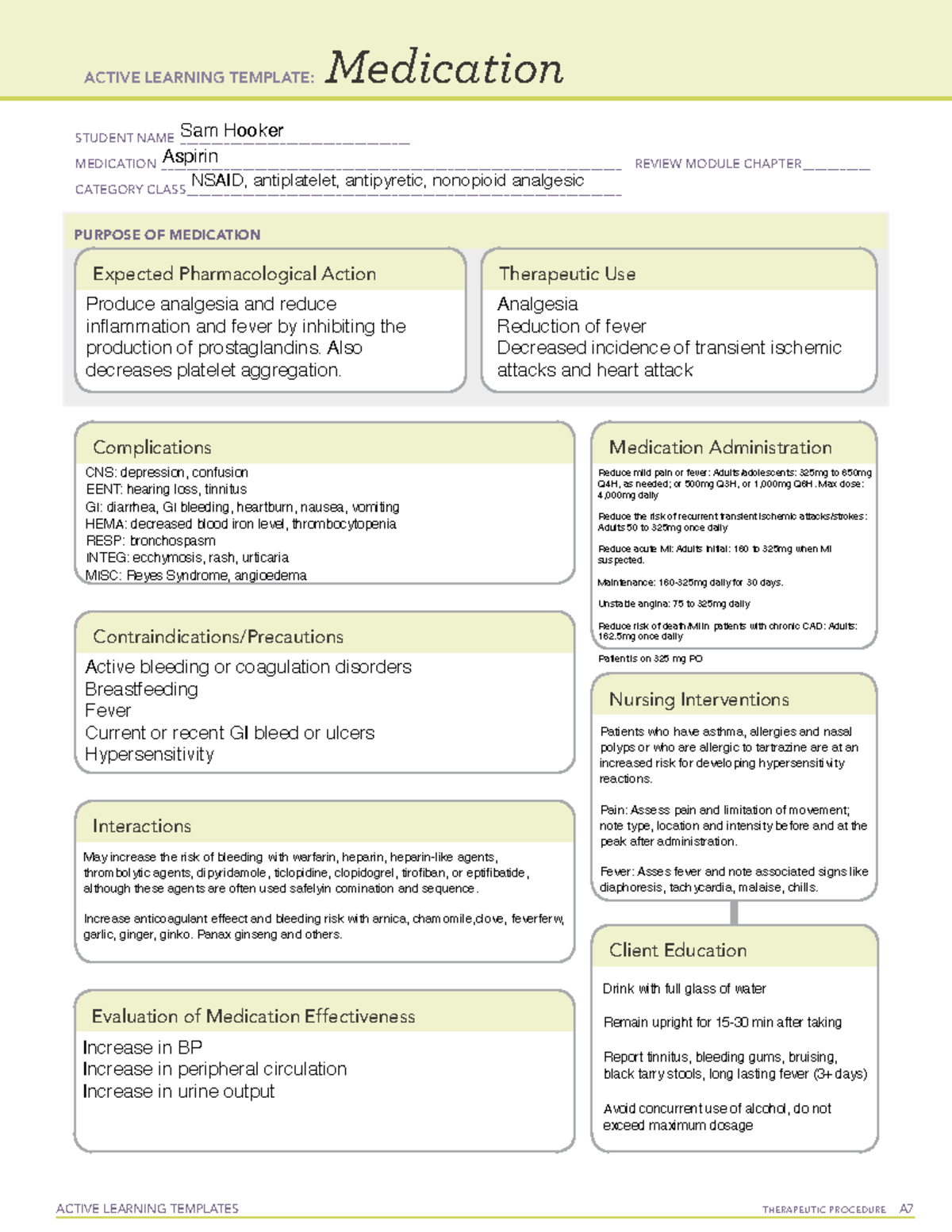 CS med form 2 - ACTIVE LEARNING TEMPLATES THERAPEUTIC PROCEDURE A ...