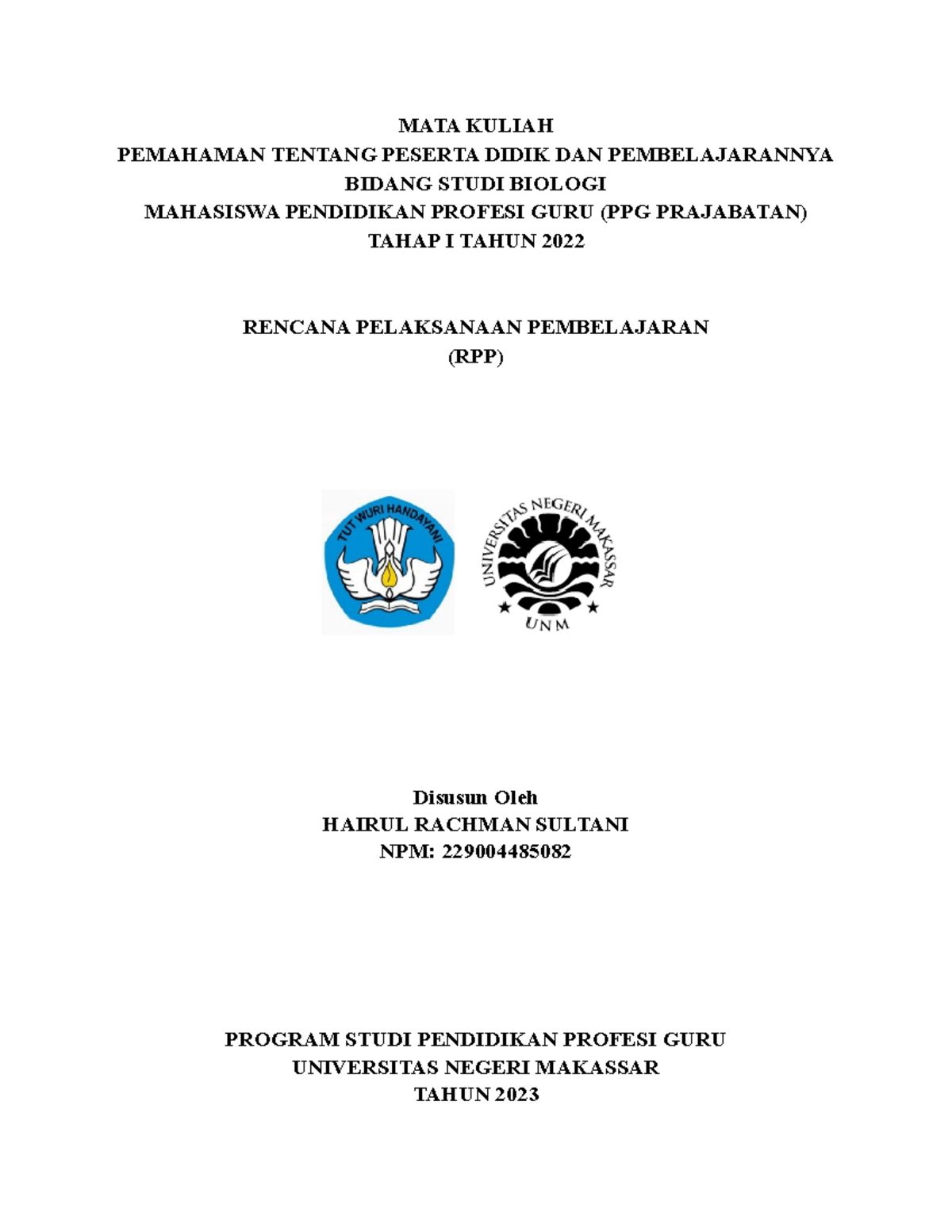 RPP Pernapasan Windy - RPP Pencernaan - MATA KULIAH PEMAHAMAN TENTANG ...