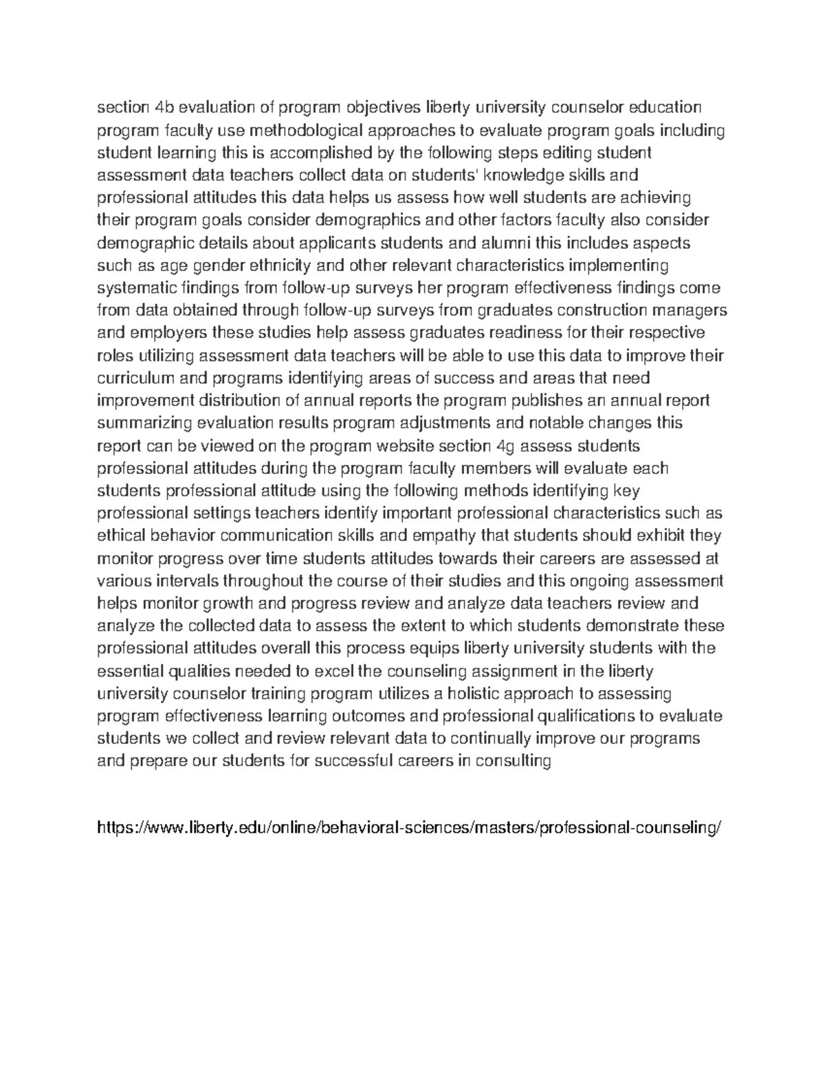 WEEK 8 PART 2 Draft Doctor Carter - section 4b evaluation of program ...