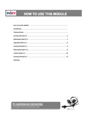 TLE 9 CSS Q3 Mod 8 - Learning Modules - Zest for Progress Zeal of ...