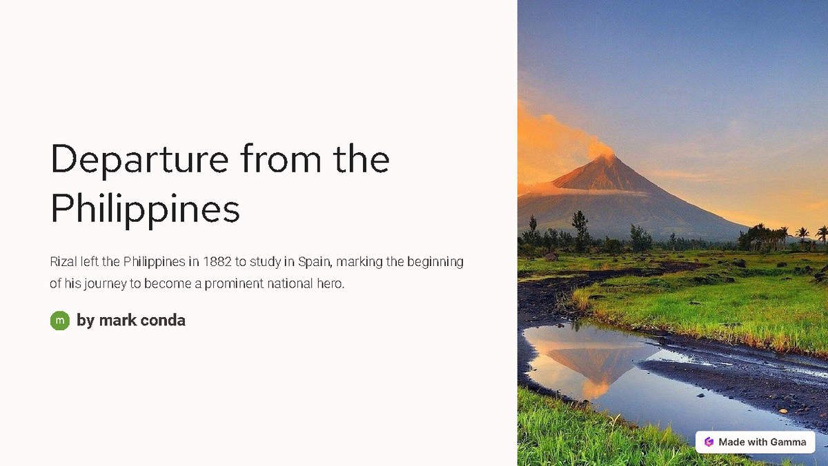 Departure from the Philippines - Departure from the Philippines Rizal ...