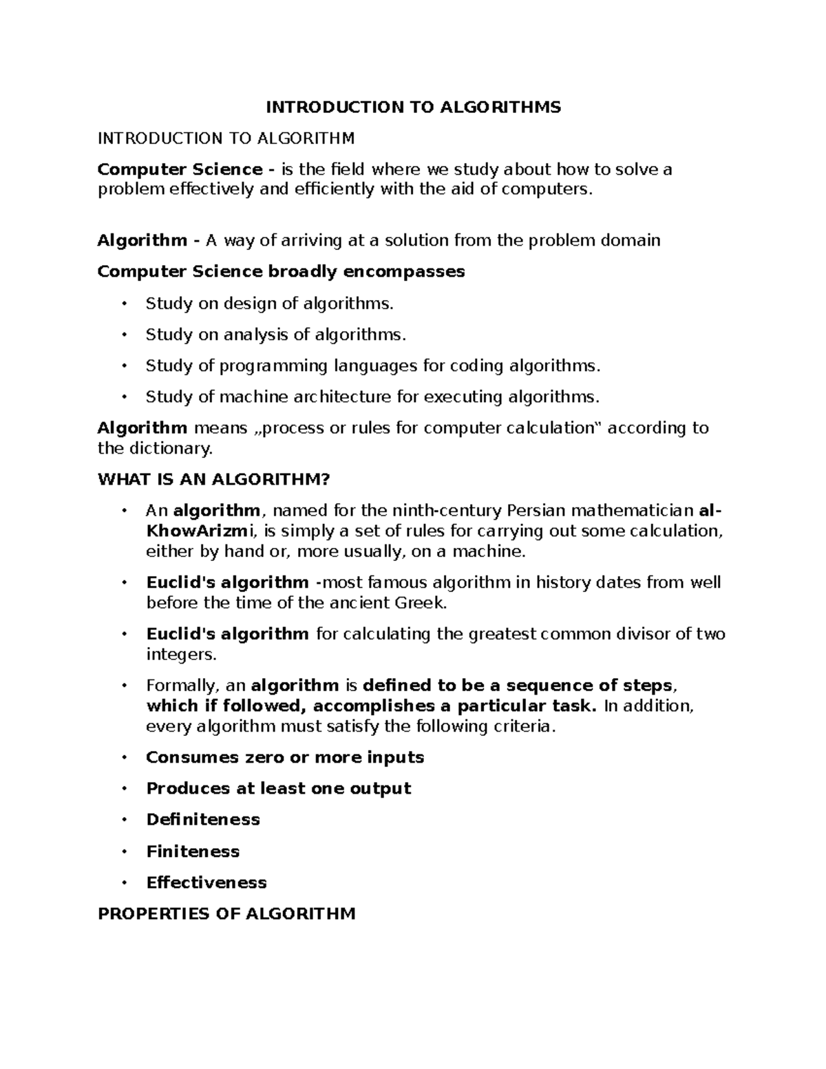 Introduction To Algorithms Introduction To Algorithms Introduction To Algorithm Computer