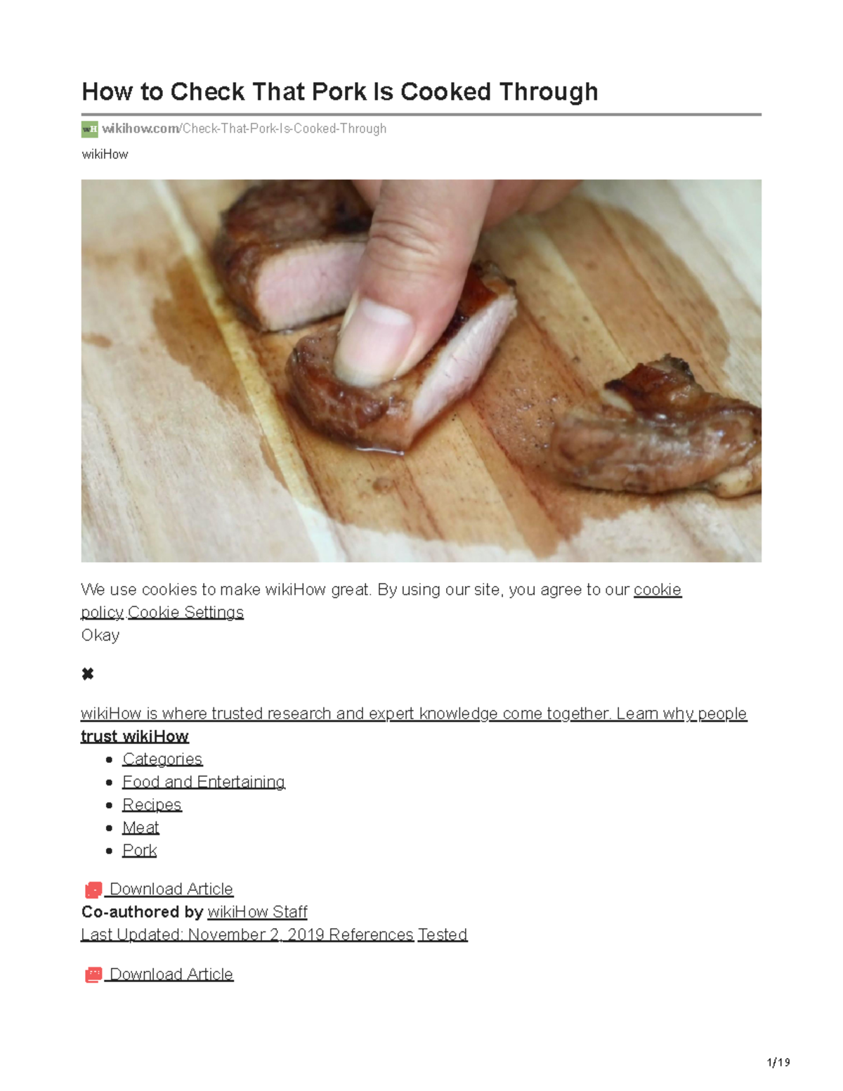 Check That Pork Is Cooked Through - wikiHow How to Check That Pork Is ...