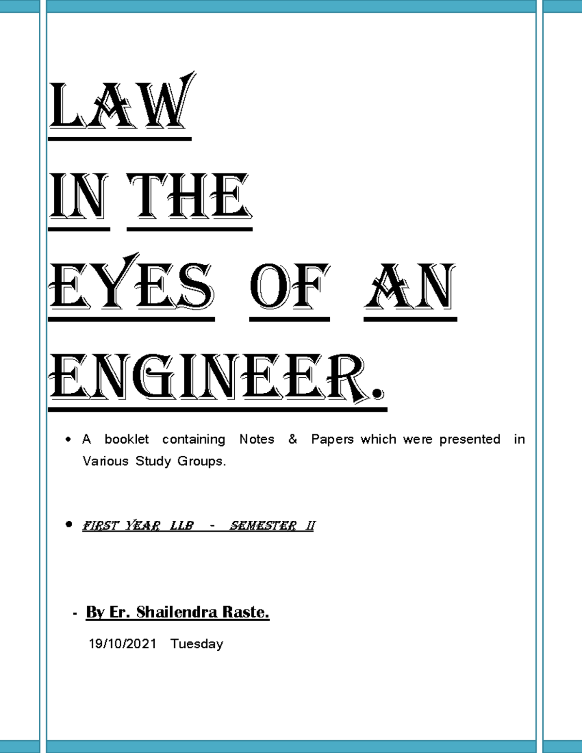 Law in the eyes of an Engineer compressed - Law and justice - LAW IN ...
