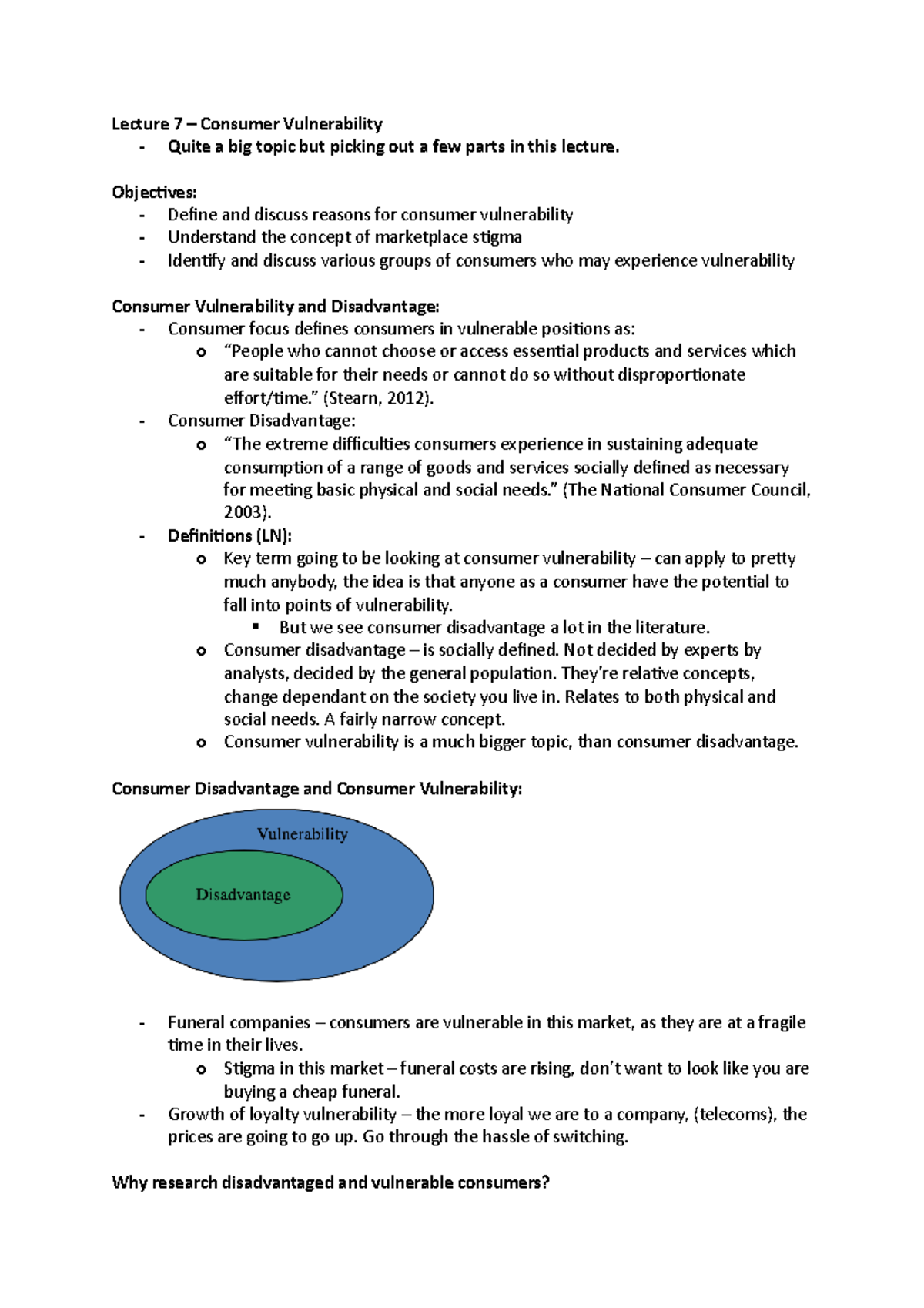 Lecture 7 - consumer vulnerability - Lecture 7 – Consumer Vulnerability ...