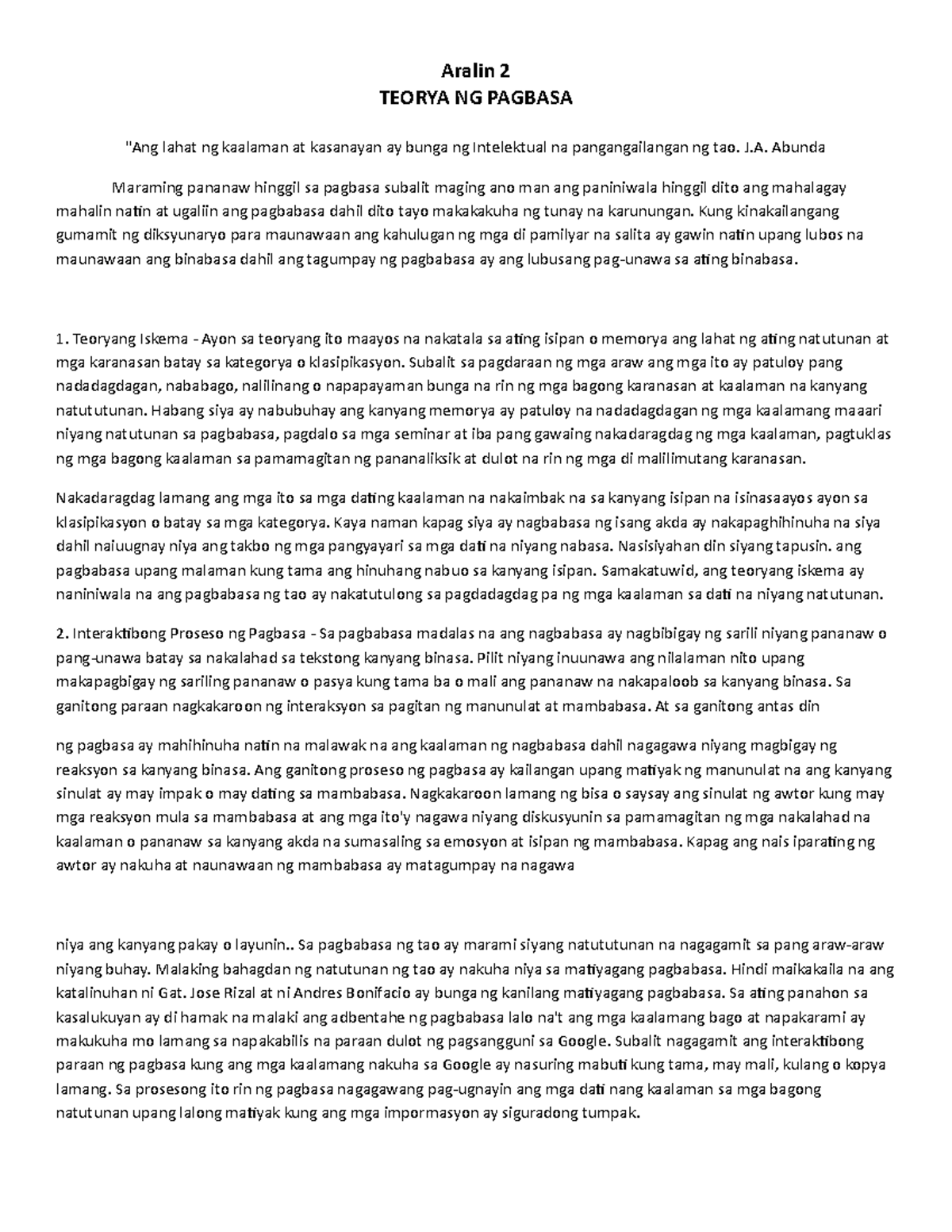 Gawin-7-Disiplina - Lecture notes for our subject filipino 2 - Aralin 2 ...