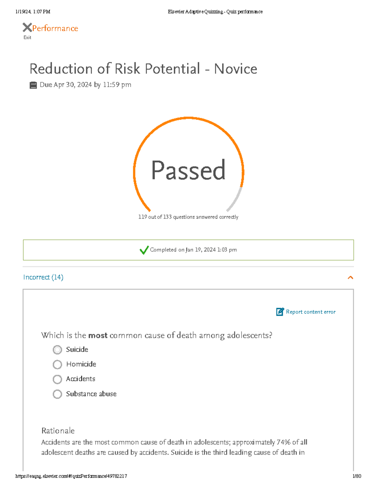 Reduction OF RISK Potential Novice - ####### Exit Performance Reduction ...