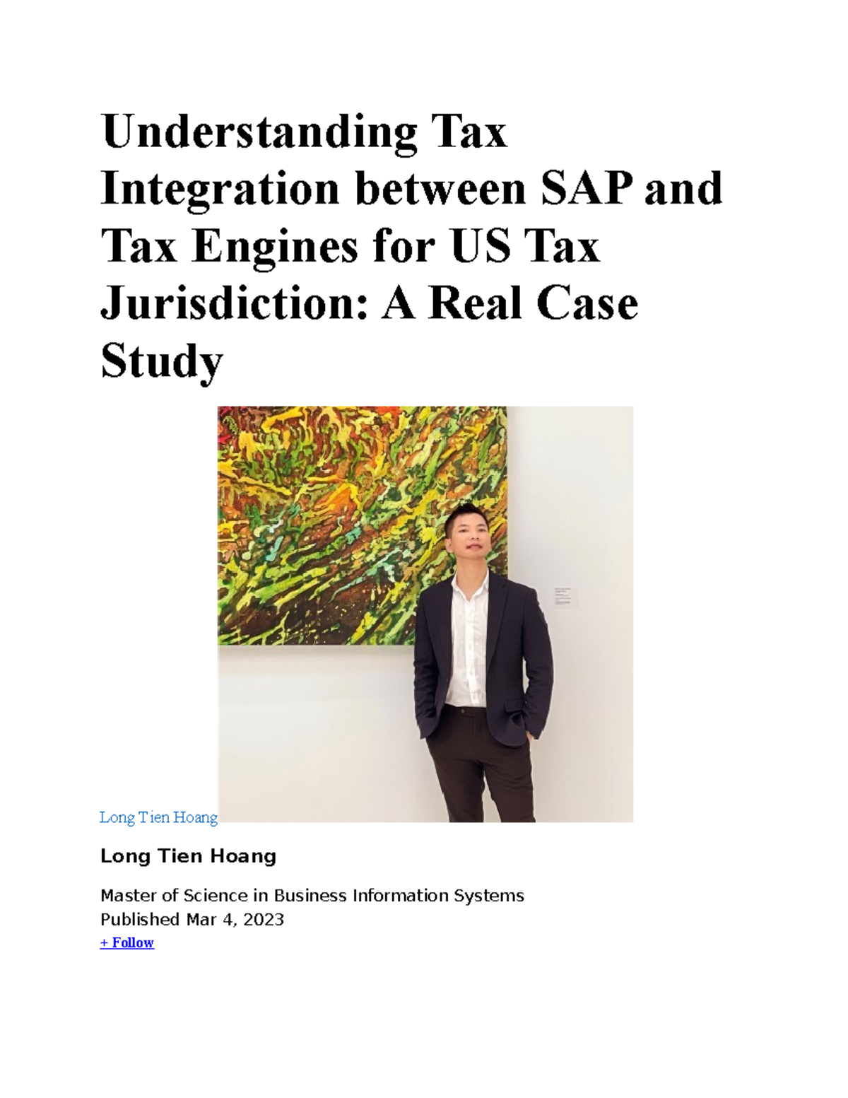 Understanding Tax Integration between SAP and Tax Engines for US Tax ...