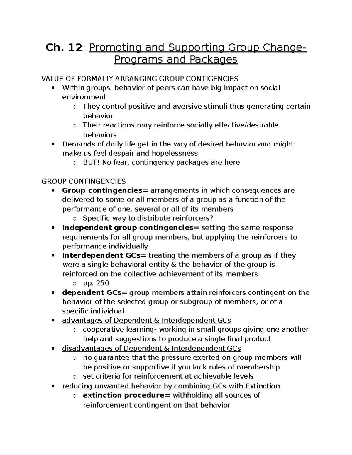 Ch. 12 notes - Professor: Andrea Eastwood Paiva - Ch. 12 : Promoting ...