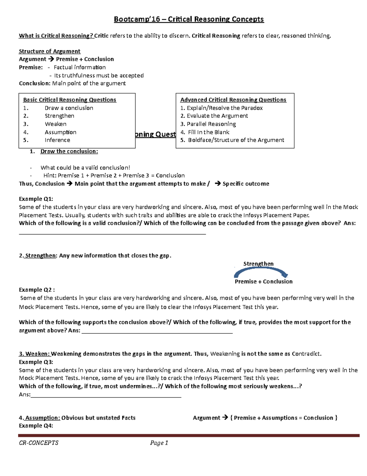 Critical Reasoning Concepts BC - Bootcamp’16 – Critical Reasoning ...
