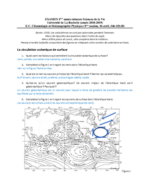 Océanographie physique 2 - Partie IV : La circulation dans l’océan ...