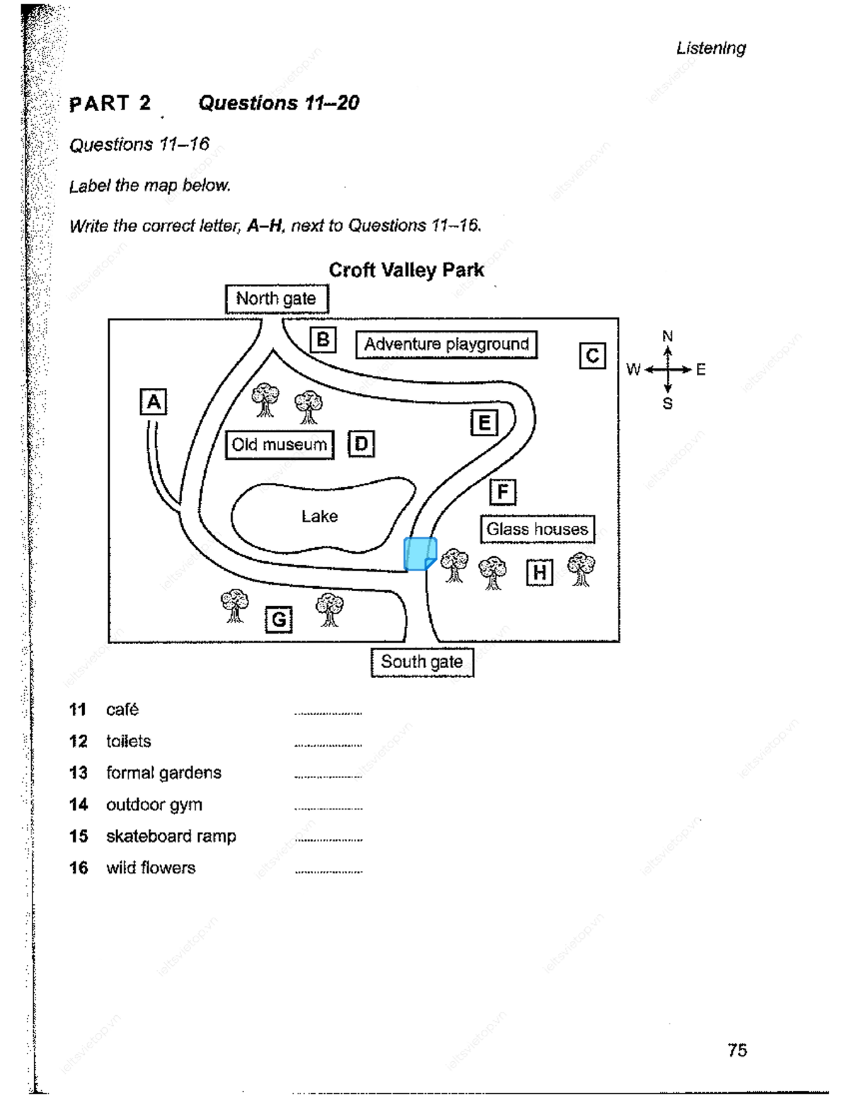 Map 1 - aaaaaaaaaaa - Listening PART 2 Questions Questions Label the map below. Write the ...