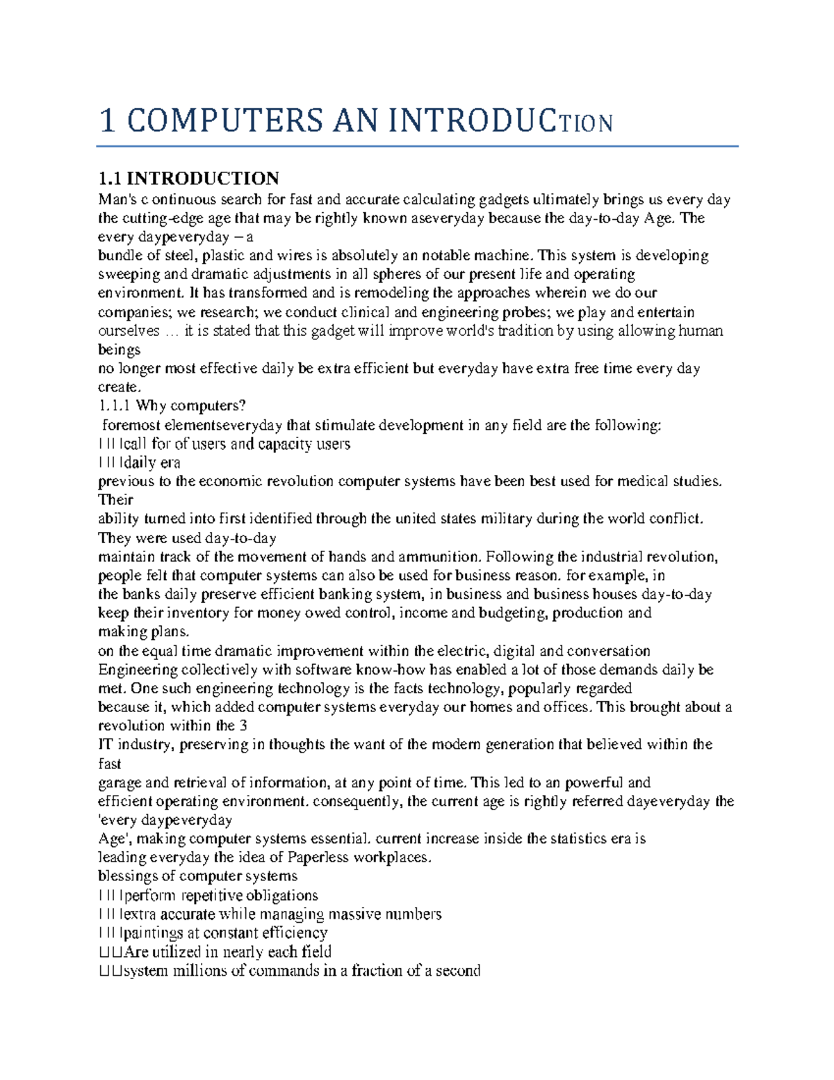 1 Computers AN Introduction - 1 COMPUTERS AN INTRODUCTION 1 ...