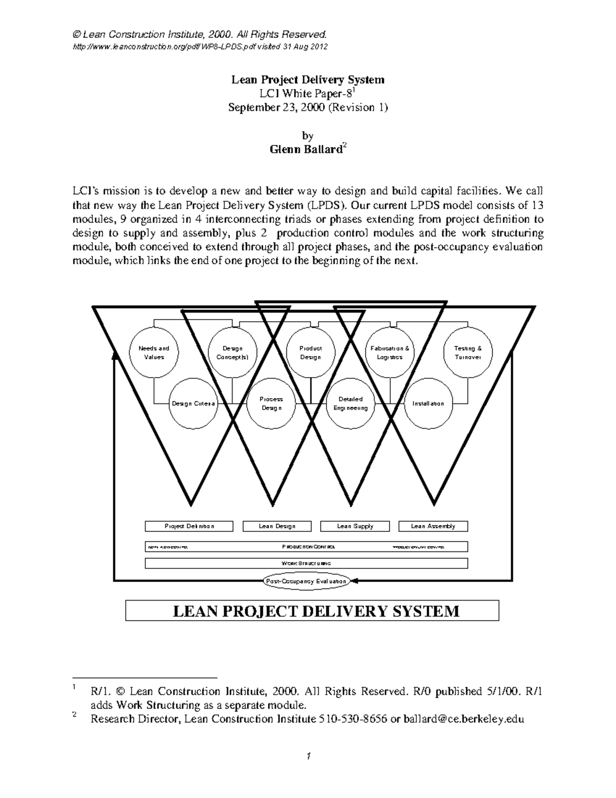 W008 Ballard 2000 Lean Project Delivery System LPDS LCI White Paper 8 ...