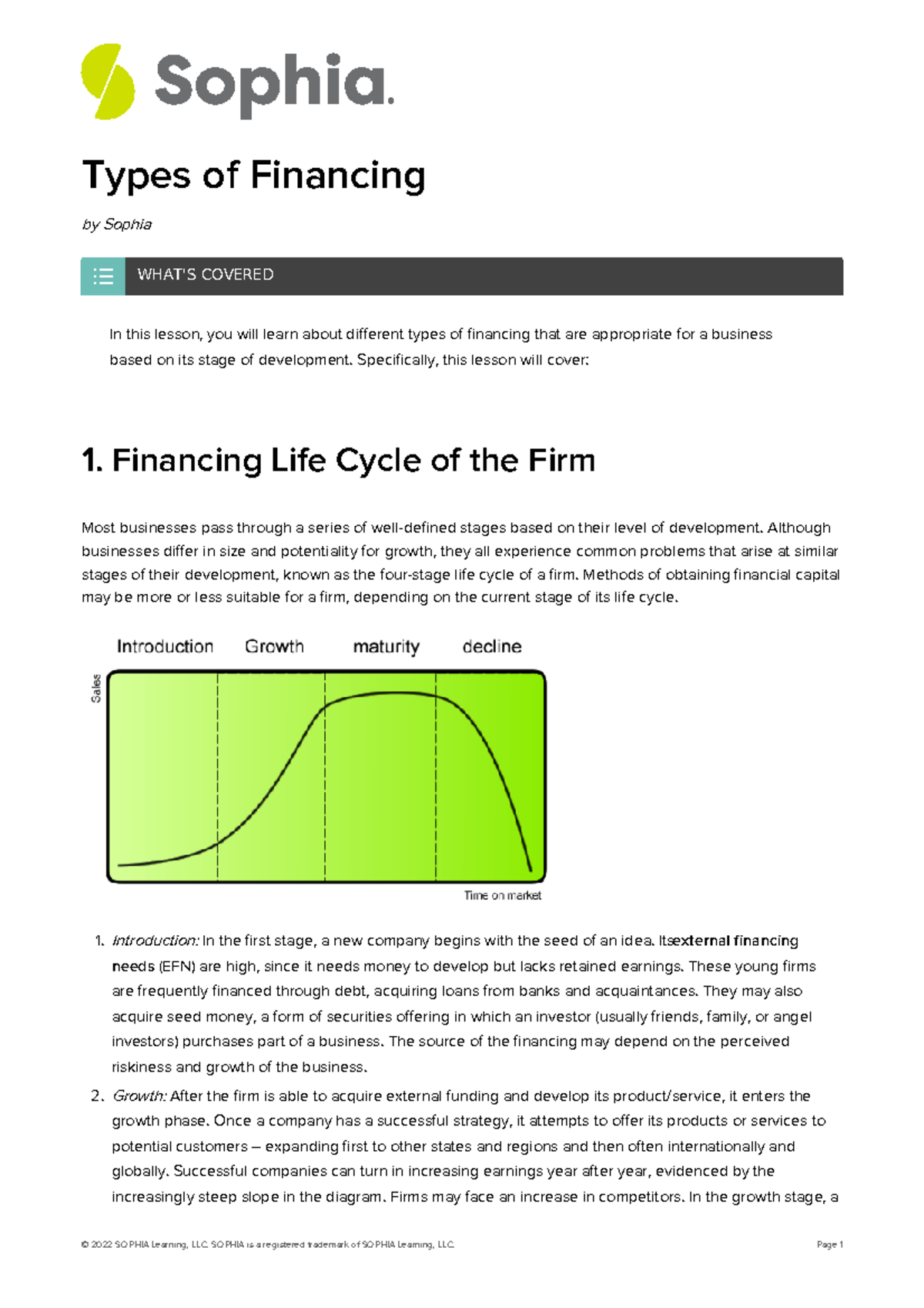 Types of financing - notes and help and guide - Types of Financing by ...
