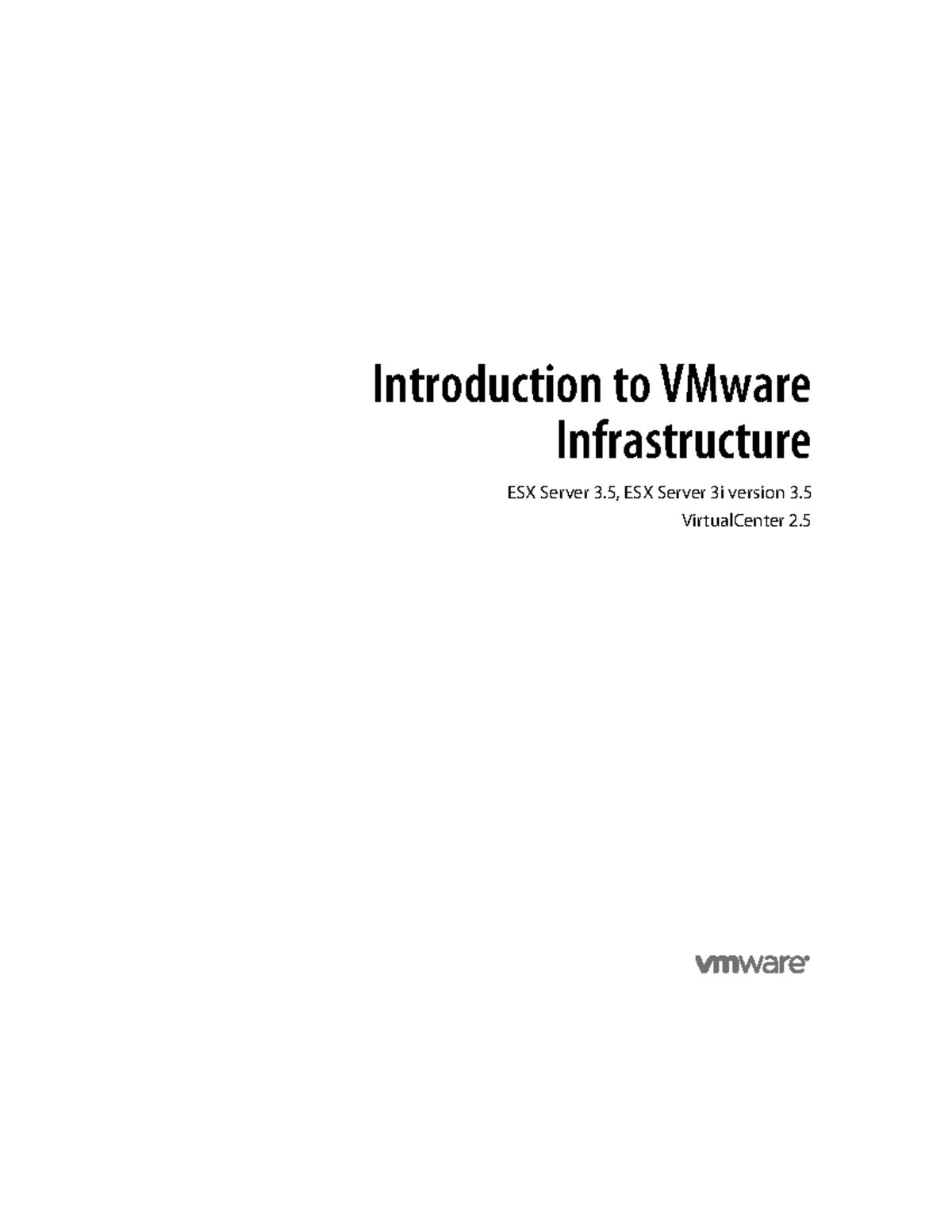 Vi3 35 25 intro vi - Introduction to VMware Infrastructure ESX Server 3 ...