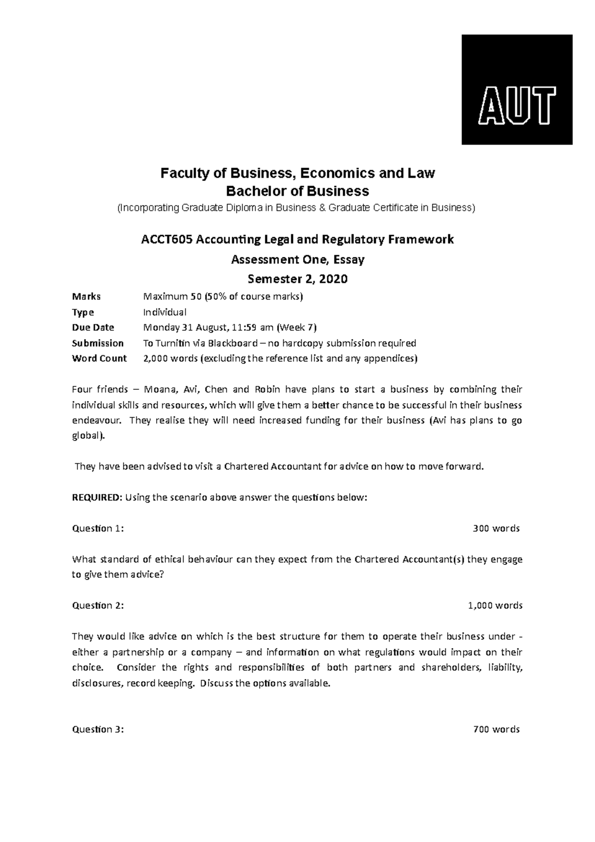 Assessment 1-5 - Practical exercise for exam preparation - Faculty of ...