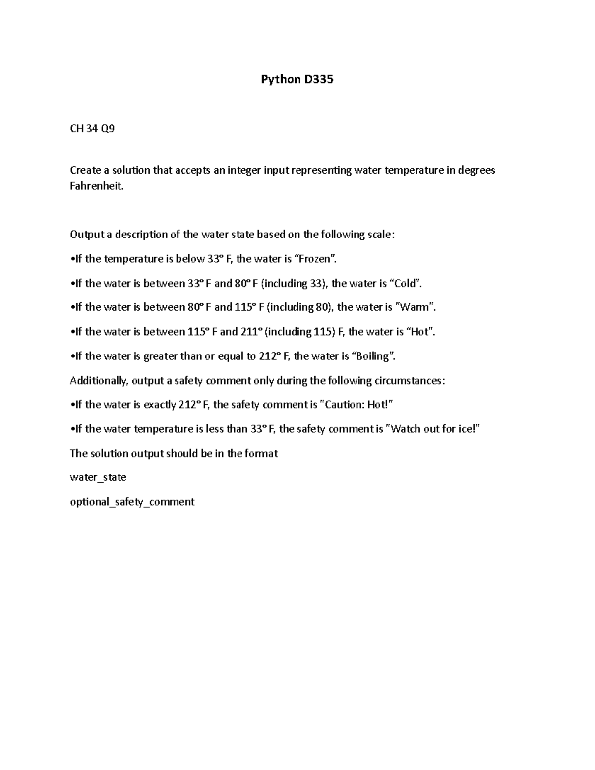 Python - CH 34 Q9 - Python D CH 34 Q Create a solu0on that accepts an ...