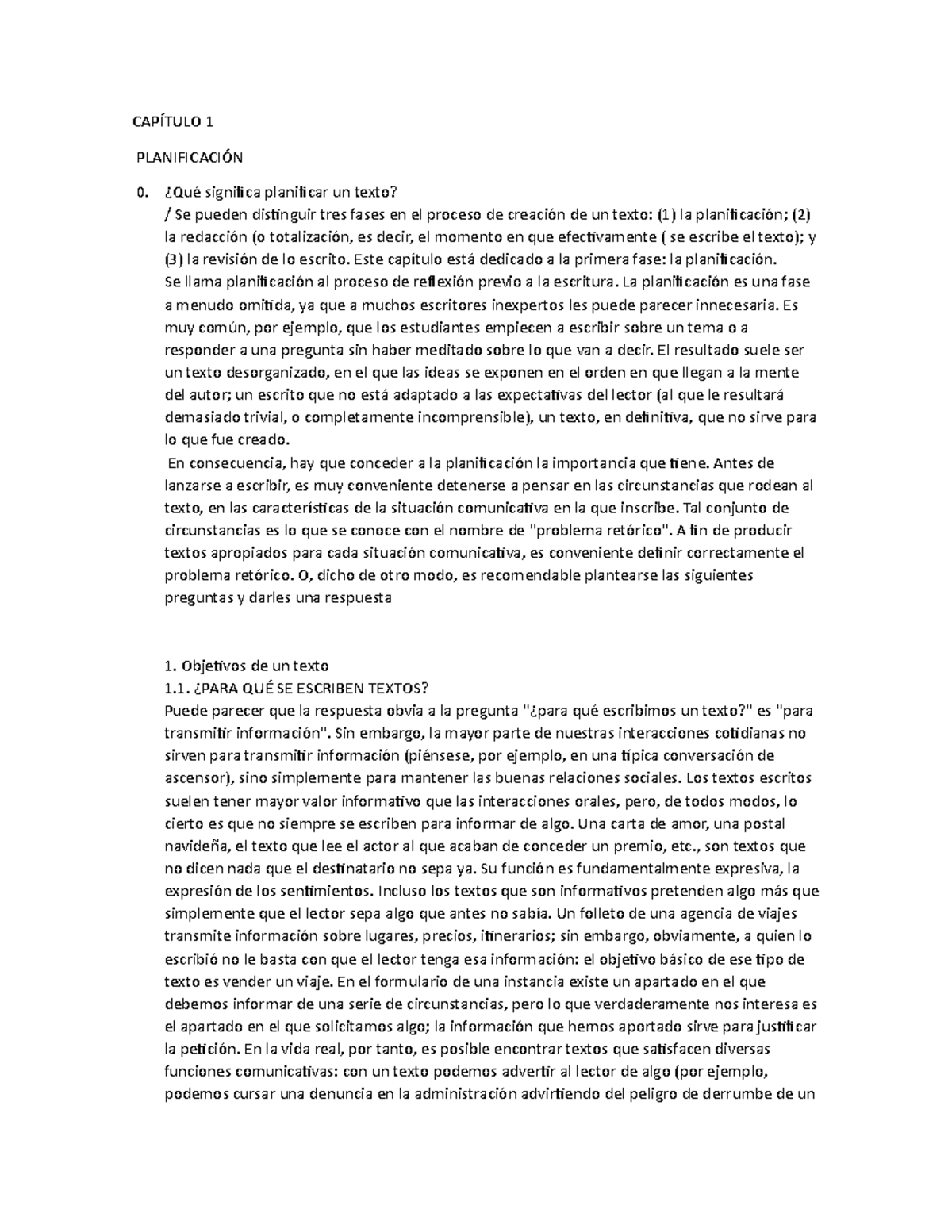 E oral y escrita - deber - CAPÍTULO 1 PLANIFICACIÓN ¿Qué significa ...