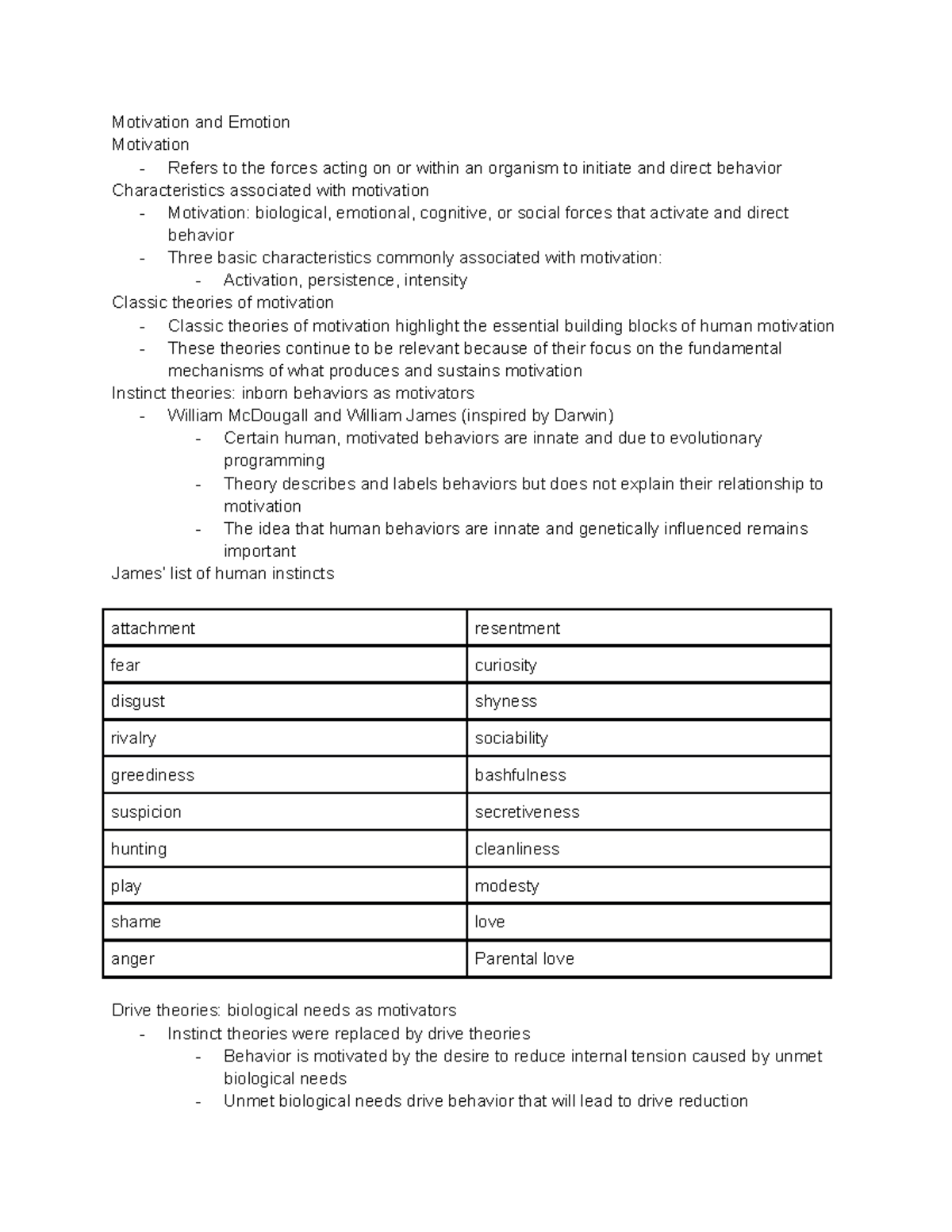 Chapter 8 - Motivation and Emotion Motivation - Refers to the forces ...