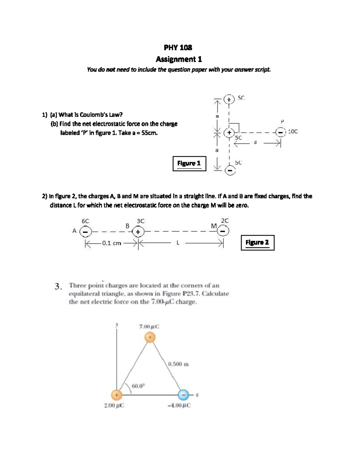 Assignment 1 - General Physics II - Studocu