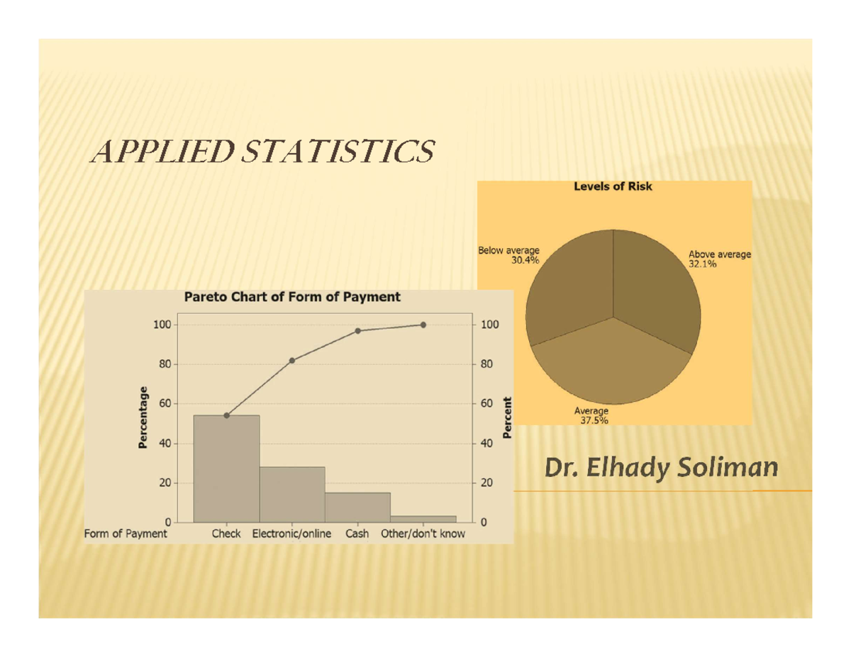 Statistics Material part 1 - APPLIED STATISTICS Dr. Elhady Soliman Lec ...