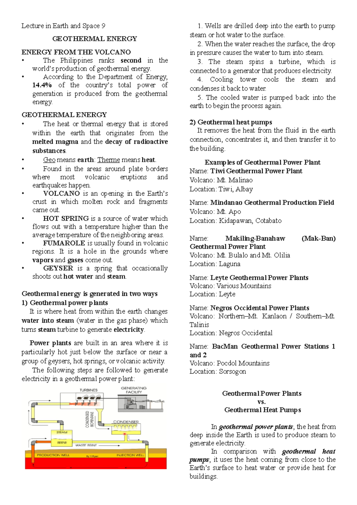 Lecture in Earth and Space 9 I Geothermal Energy - Lecture in Earth and ...