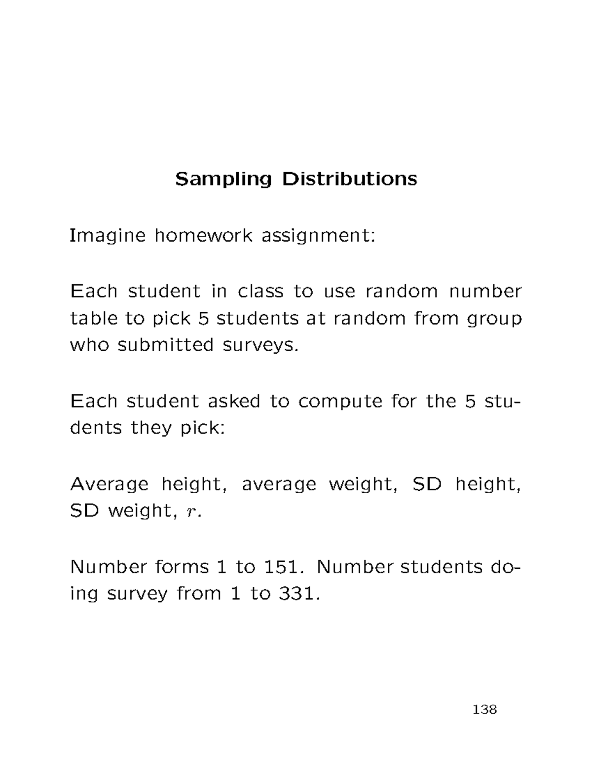 Ohd - THESE are helpful after the midterm - Sampling Distributions ...