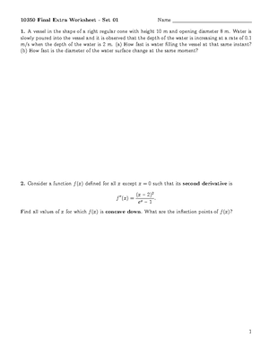 10350 Mono Concave Summary - Math 10350 – Monotonicity and Concavity ...