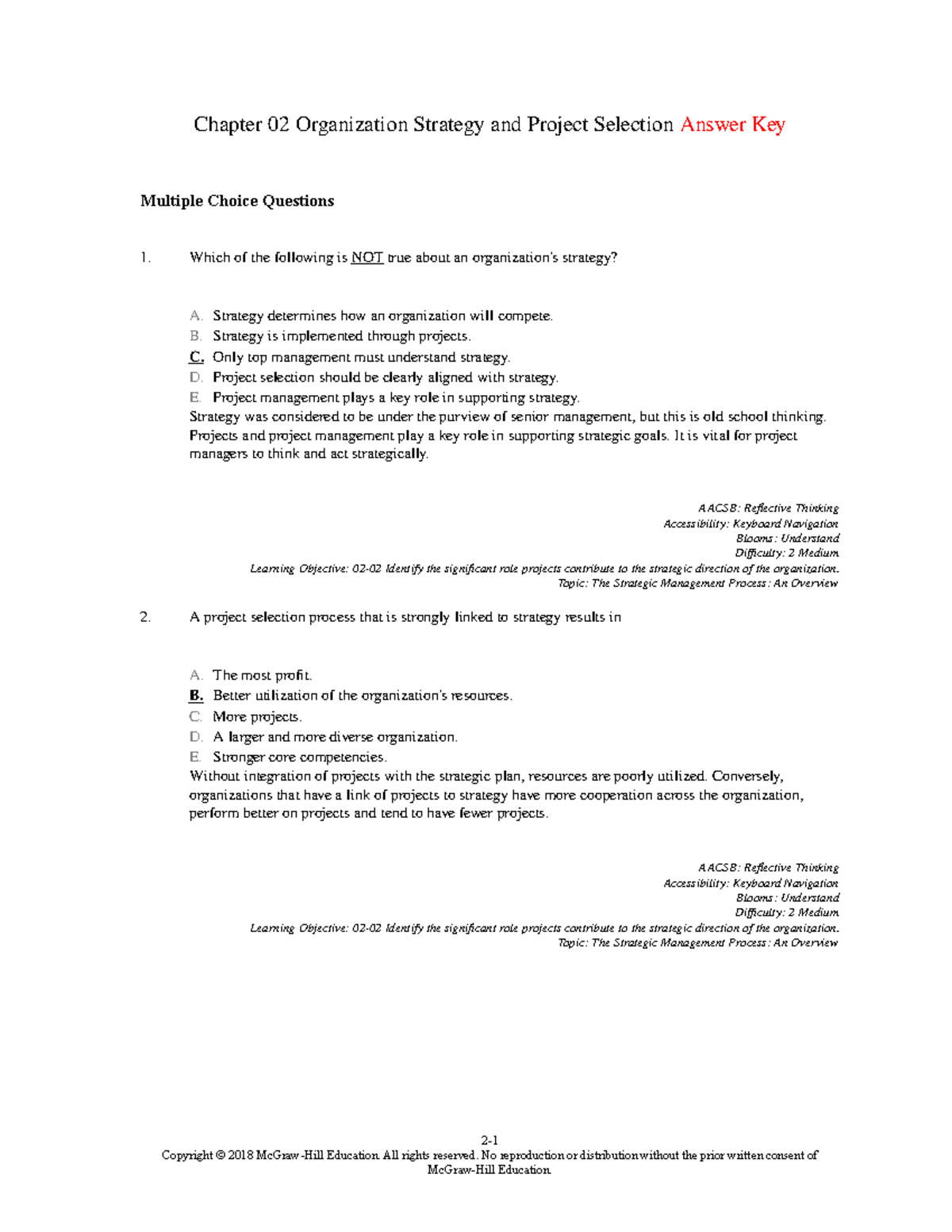 TBChap 002 - Project Management - Chapter 02 Organization Strategy and ...