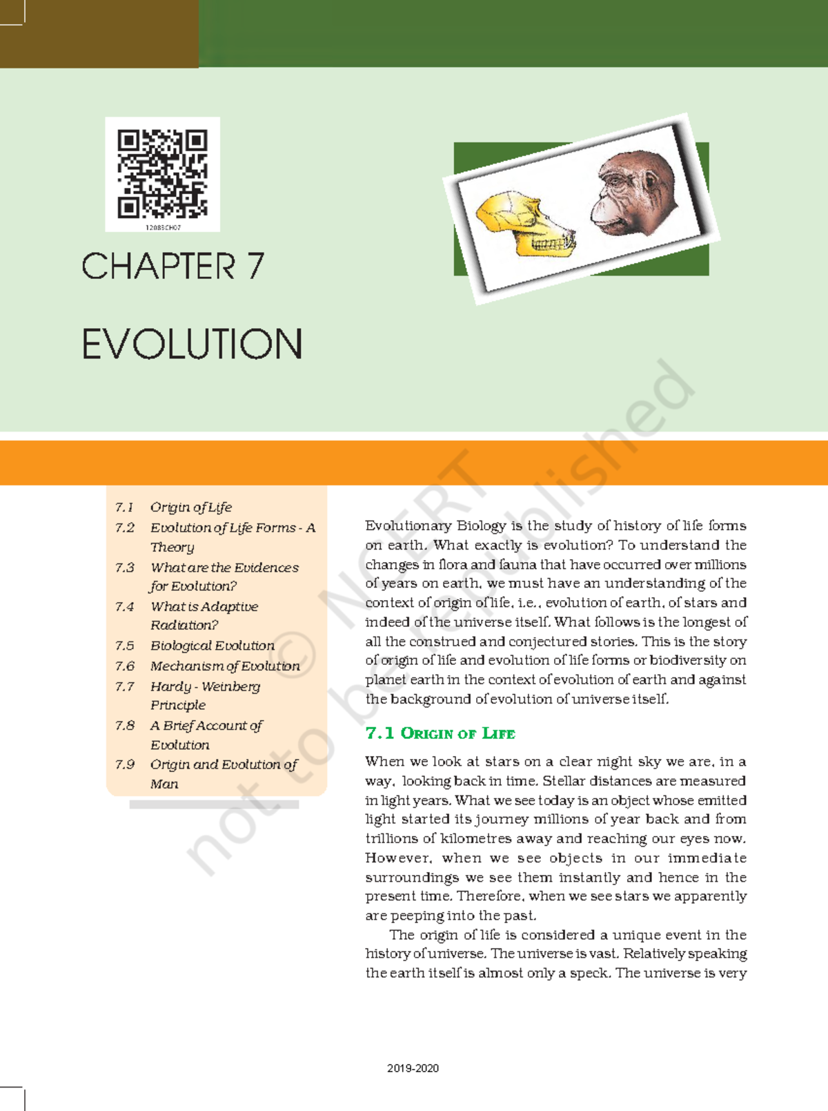 7 - Evolution - Changes in the environment - 126 BIOLOGY Evolutionary ...