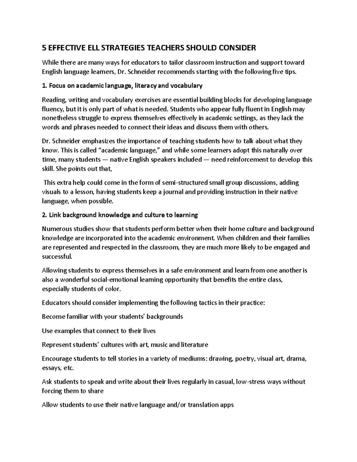 5 Effective ELL Strategies Teachers Should Consider - 5 EFFECTIVE ELL ...