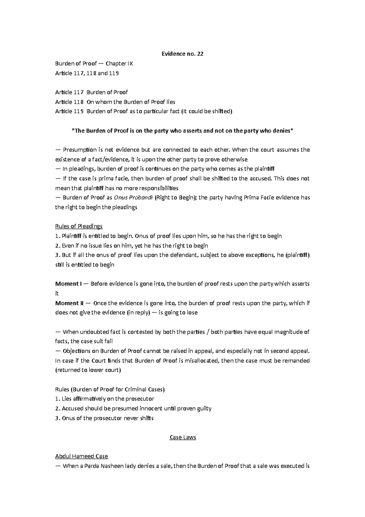 22-burden of proof 15 FIR as evidence 15 FIR as evidence15 FIR as ...