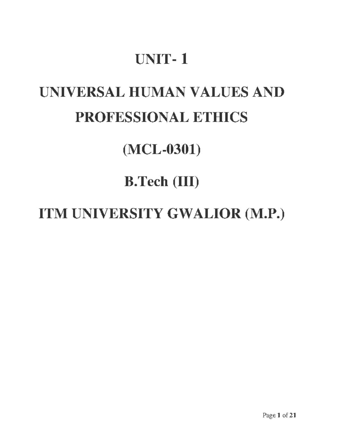 UHV Unit 2 Notes c3360eb537be3e609e545e13534 adc98 - UNIT- 1 UNIVERSAL ...