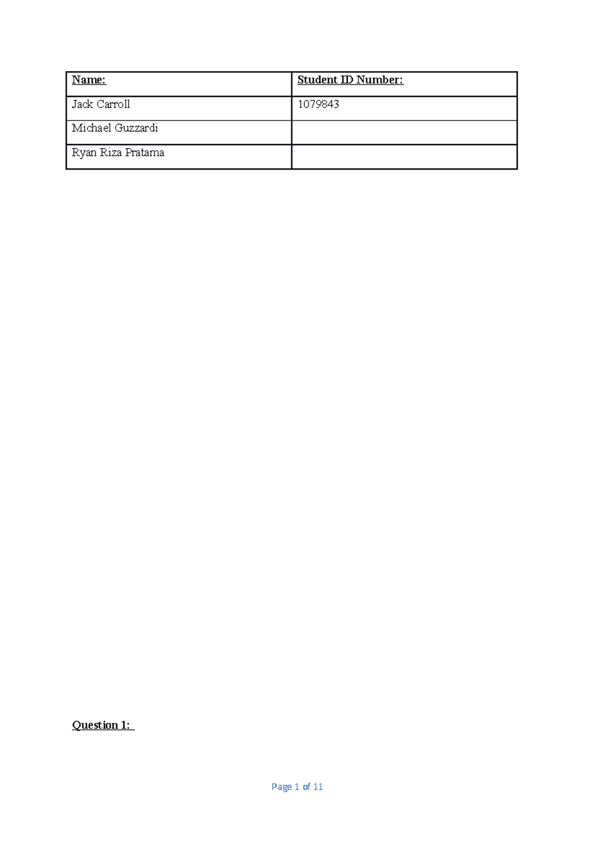 Jack carroll ecom final doc - Name: Student ID Number: Jack Carroll ...